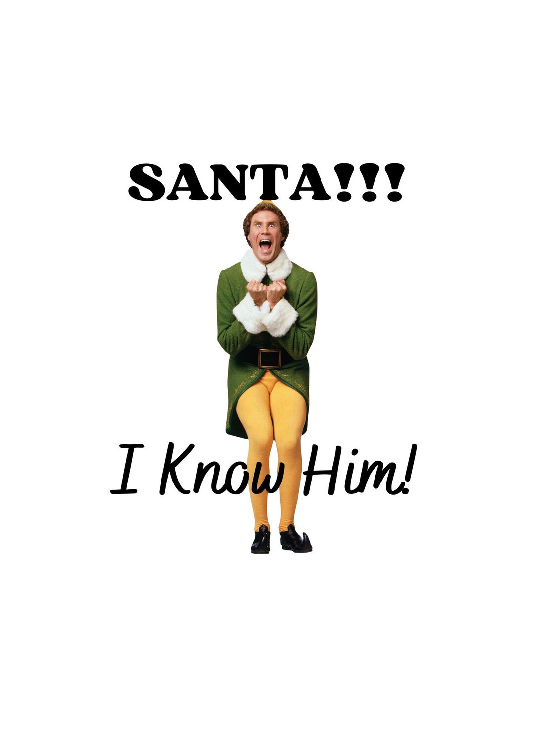 Santa I Know Him Funny Christmas PNG Sublimation Crafting Dtf - Etsy
