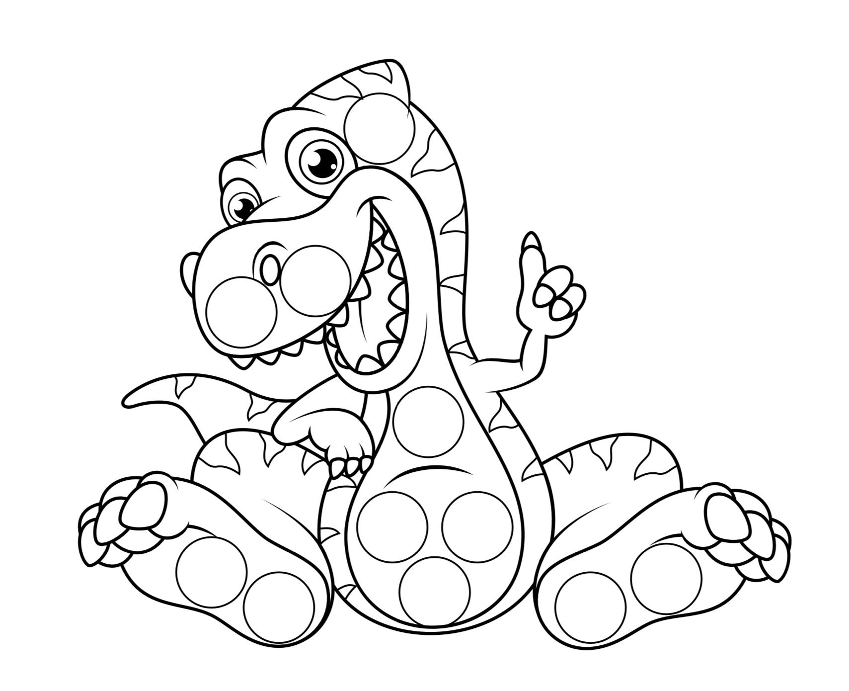 20 Fun Polka Dot Dinosaur Coloring Pages - Etsy