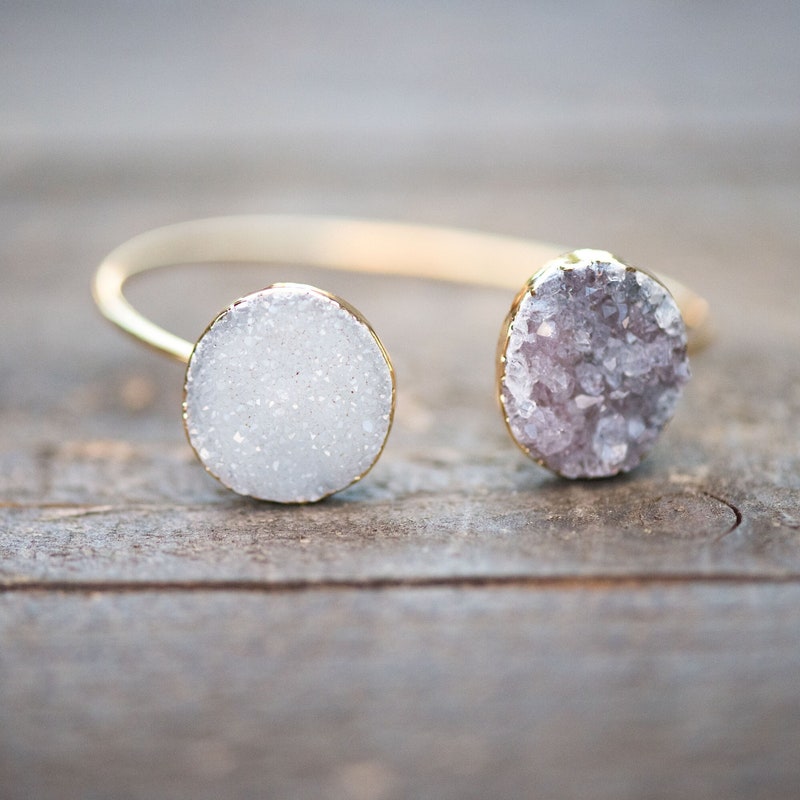 Druzy Cuff - Etsy