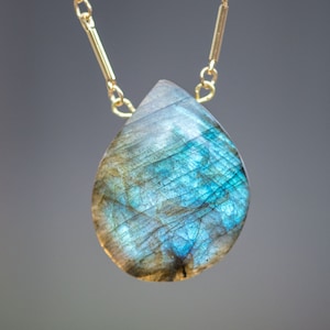 Labradorite Necklace Labradorite Gold Necklace Labradorite - Etsy