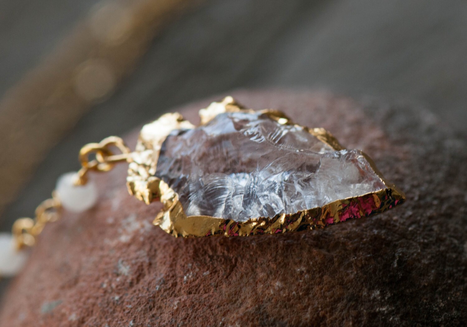 Clear Quartz Necklace, Arrowhead Necklace,quartz Arrowhead,crystal ...