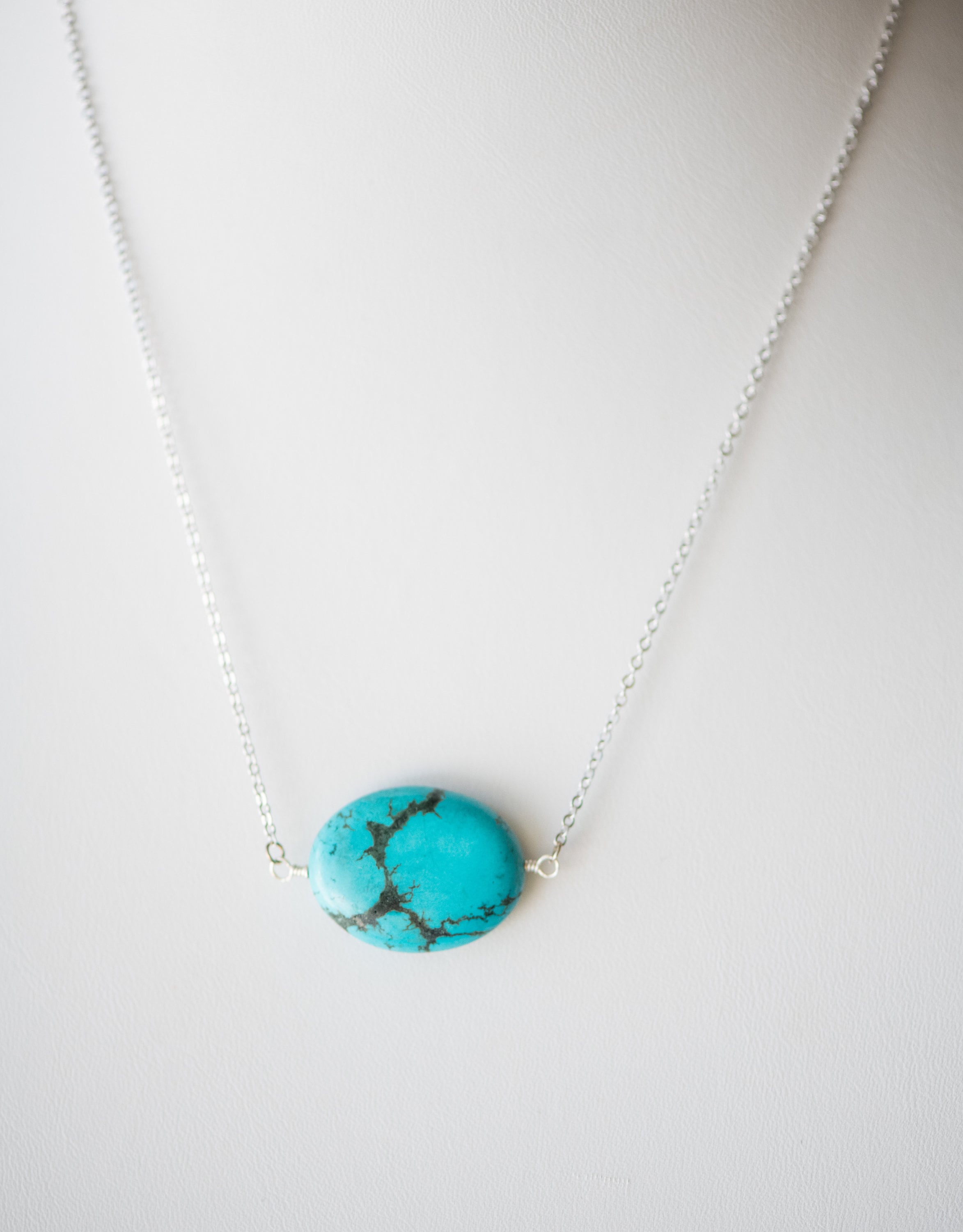 Raw Turquoise NecklaceTurquoise NecklaceSilver Turquoise | Etsy