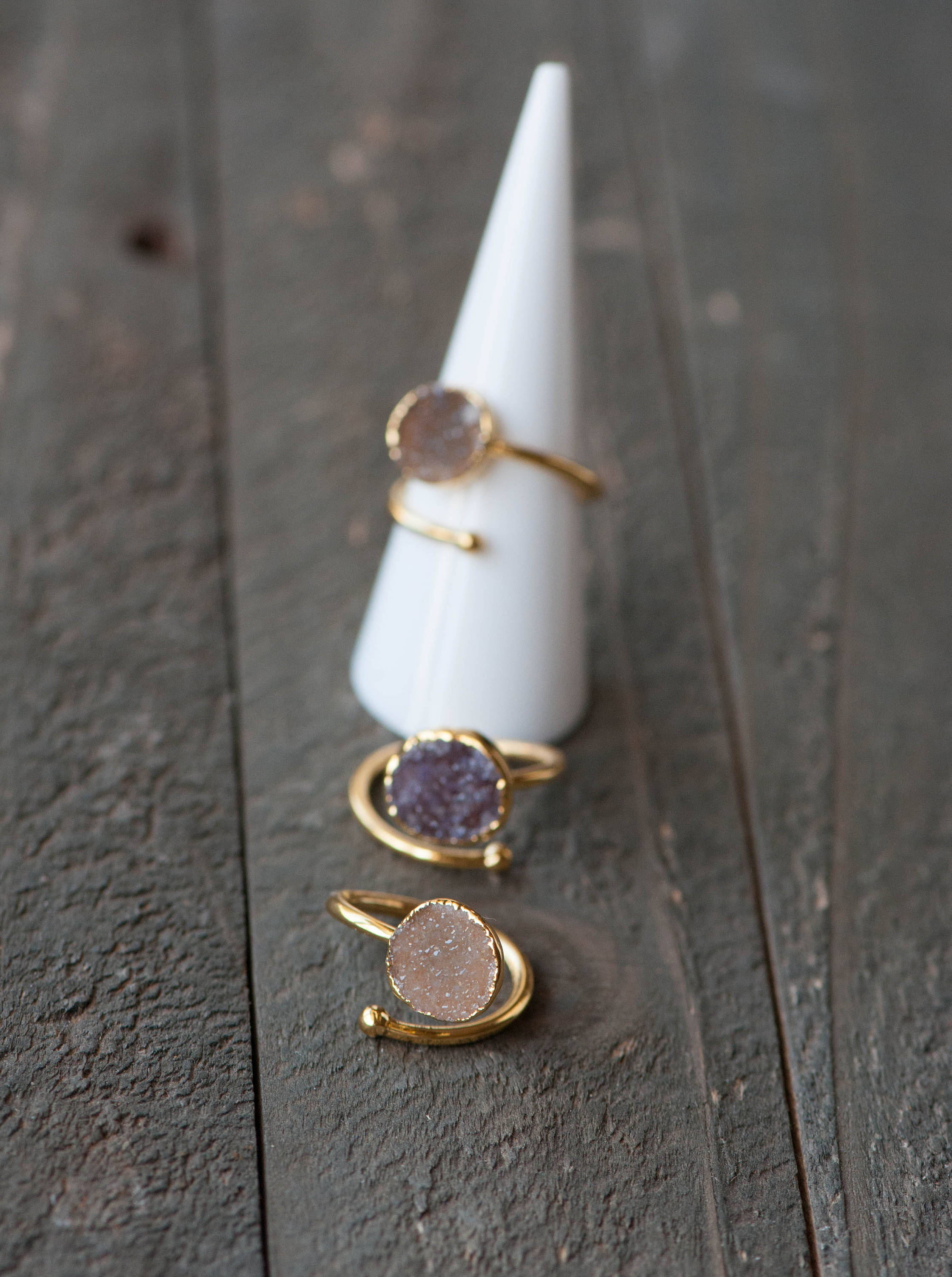 Druzy Ringgeode Ringgemstone Ringrough Ringsemi Precious | Etsy