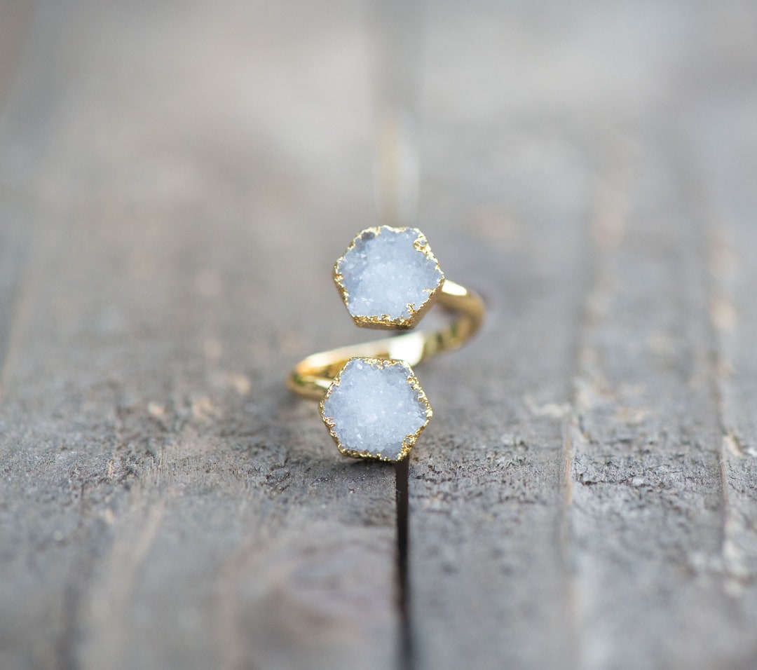 Druzy Ring,geode Ring,gemstone Ring,rough Ring,semi Precious Ring,druzy ...