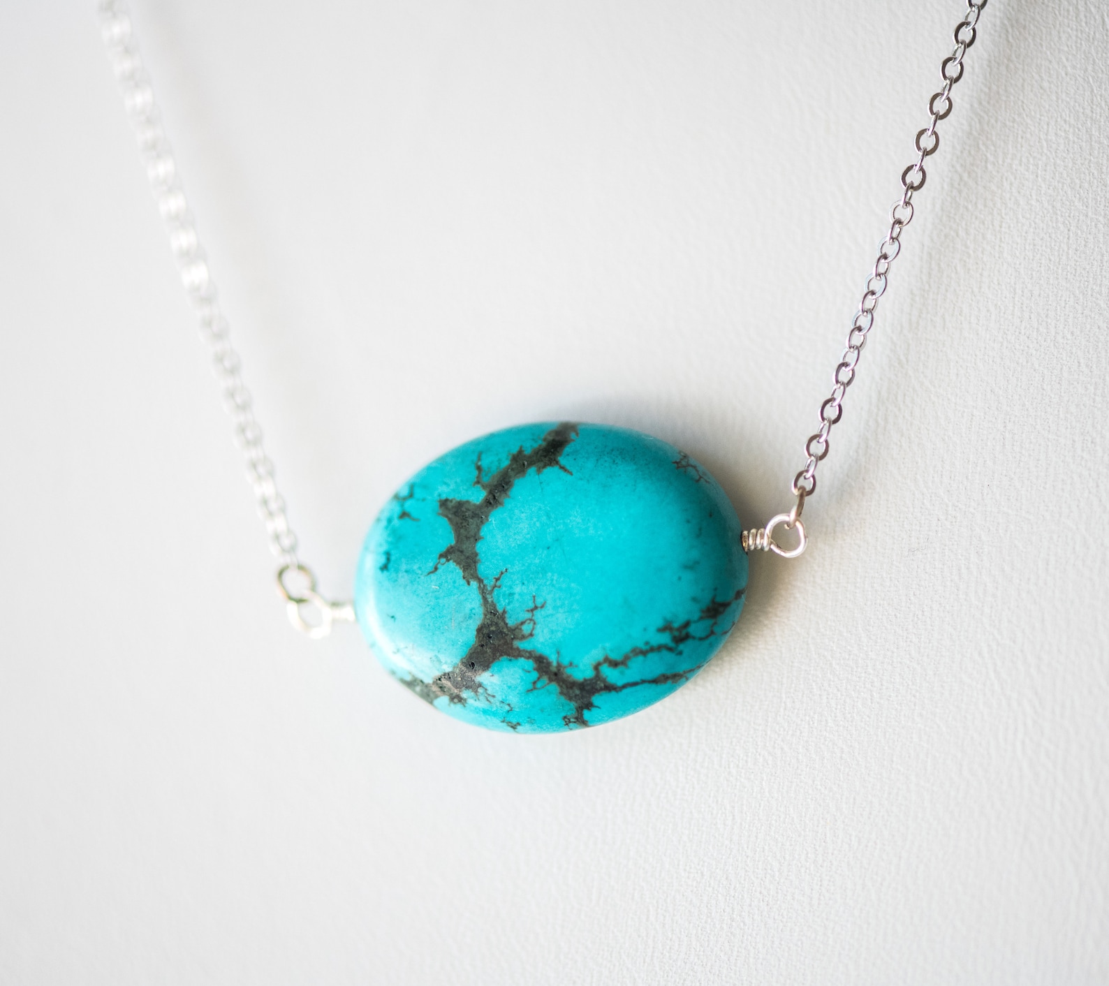 Raw Turquoise NecklaceTurquoise NecklaceSilver Turquoise | Etsy