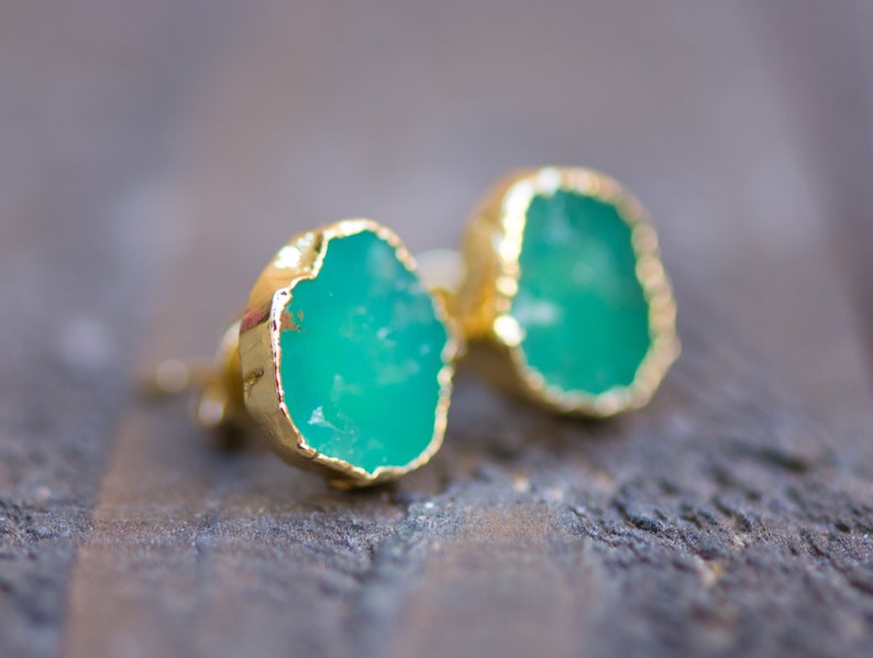 Australian Jade Earrings Chrysoprase Earrings Green Gem - Etsy