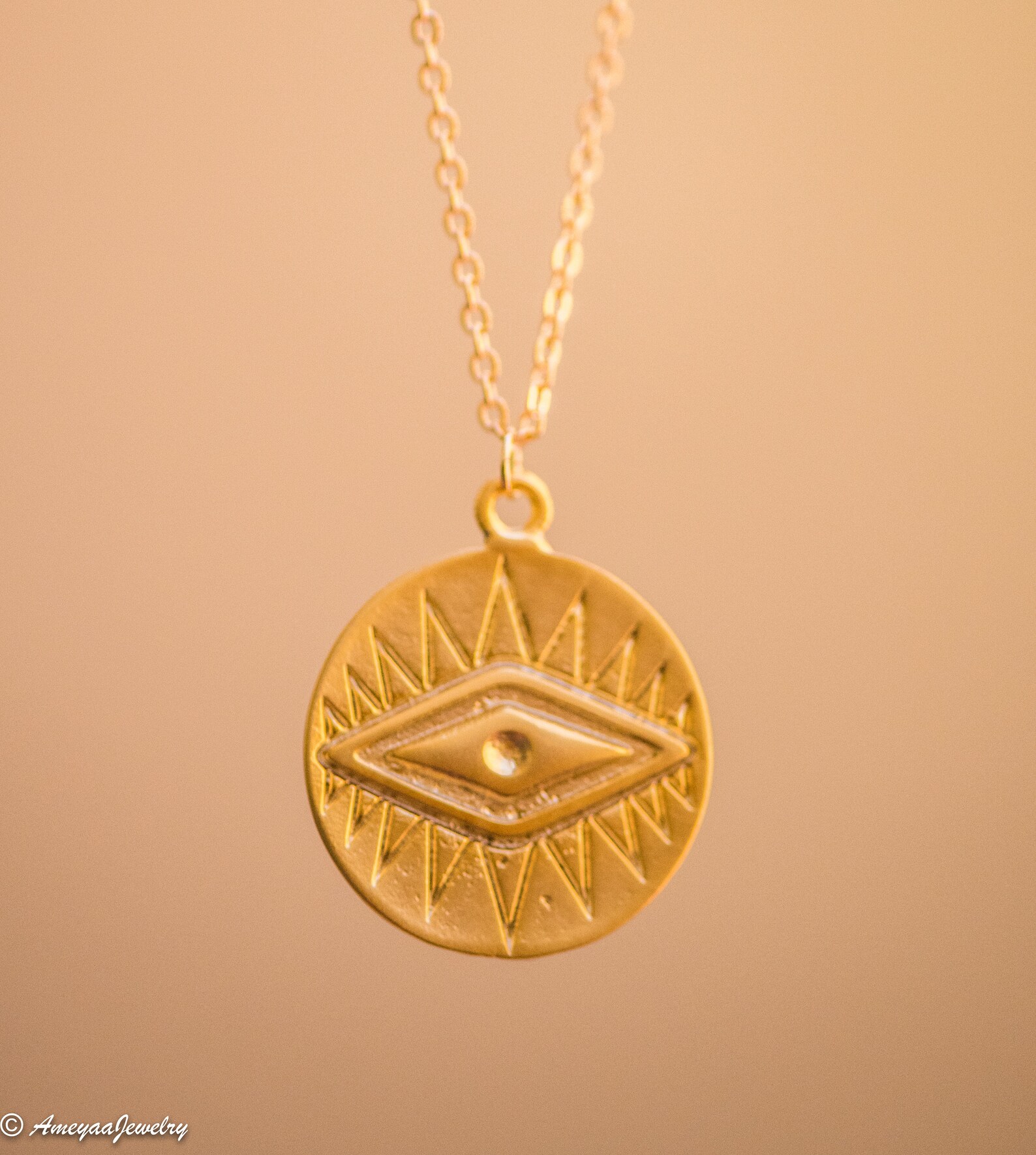 Evil Eye Necklace, Gold Evil Eye Necklace, Evil Eye Jewelry, Evil Eye ...
