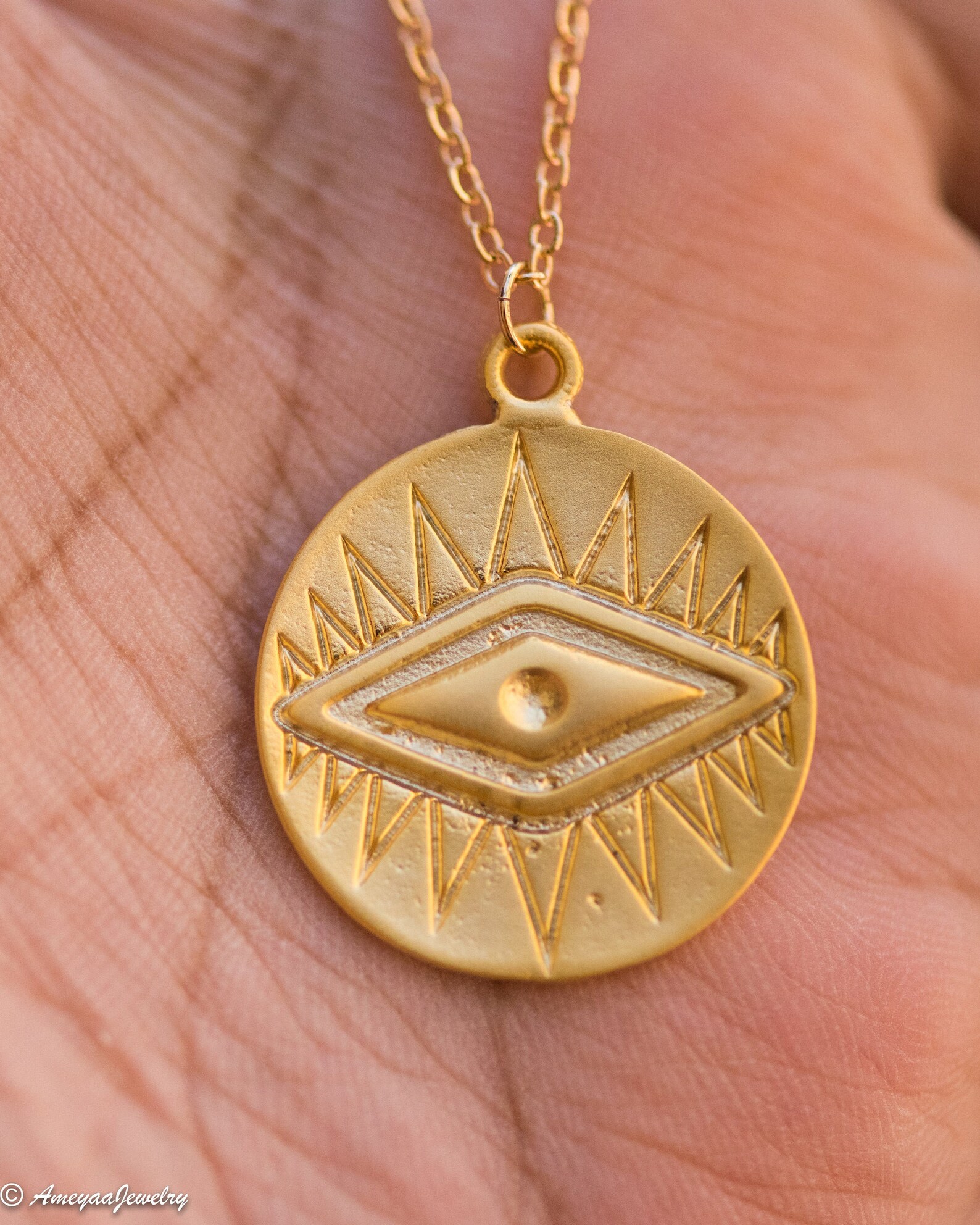 Evil Eye Necklace, Gold Evil Eye Necklace, Evil Eye Jewelry, Evil Eye ...