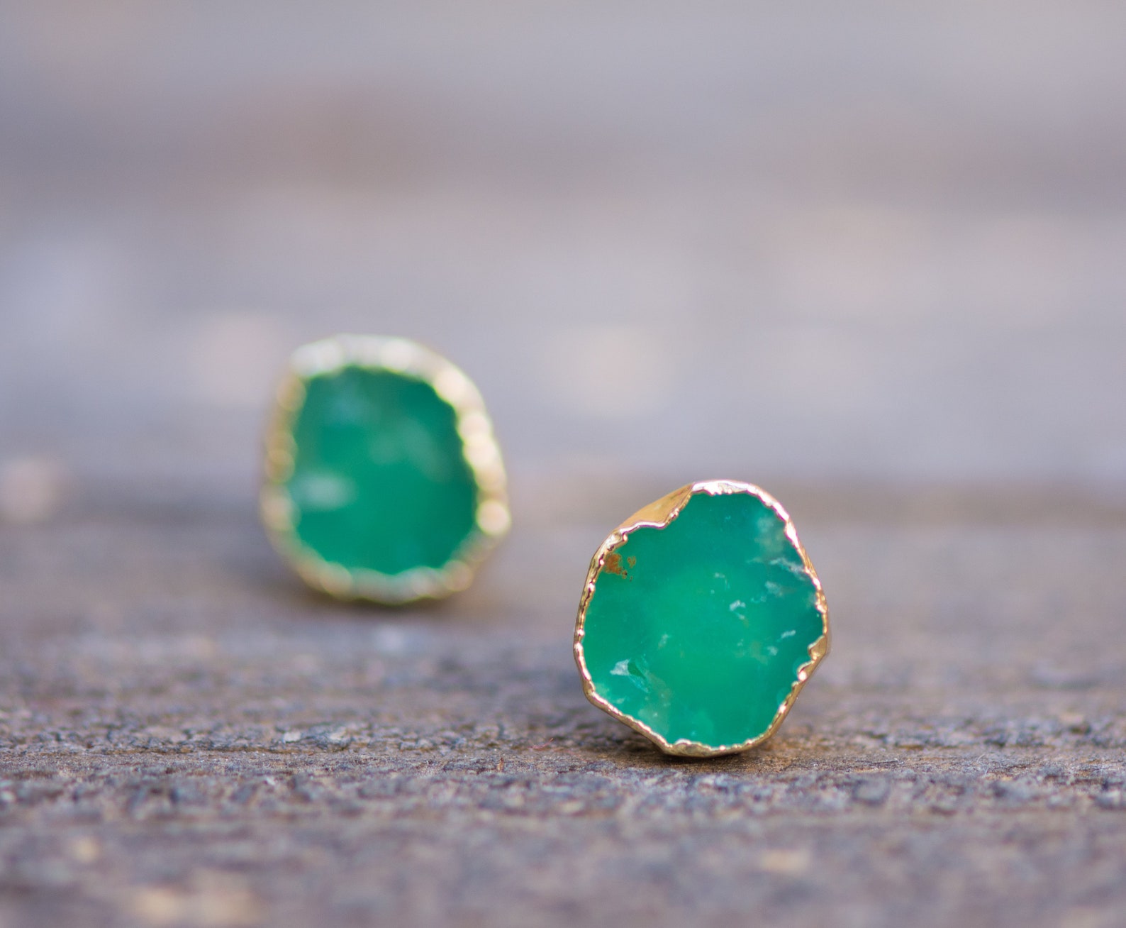 Australian Jade Earrings Chrysoprase Earrings Green gem | Etsy