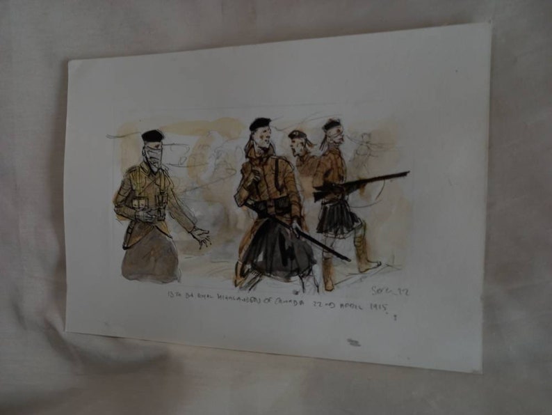 Royal Highlanders of Canada Original Artwork Study - Etsy