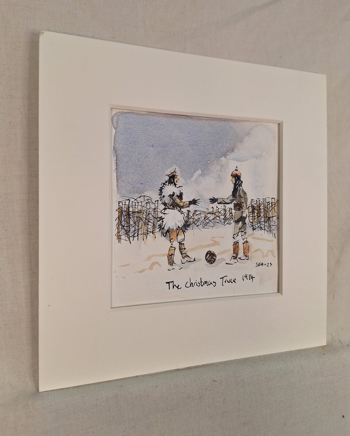 Christmas Truce in Ypres in 1914 Unique Drawing Ww1 Soldiers Shaking ...