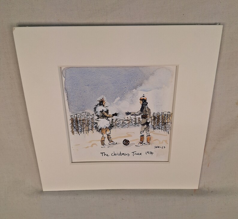 Christmas Truce in Ypres in 1914 Unique Drawing Ww1 Soldiers Shaking ...