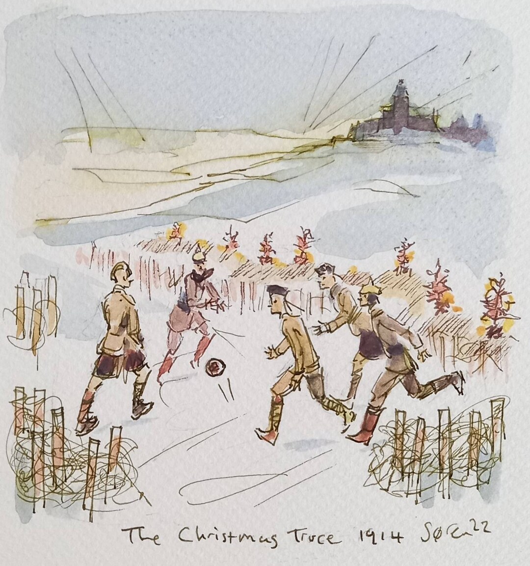 The Christmas Truce Football Ww1 Unique Handmade Original - Etsy