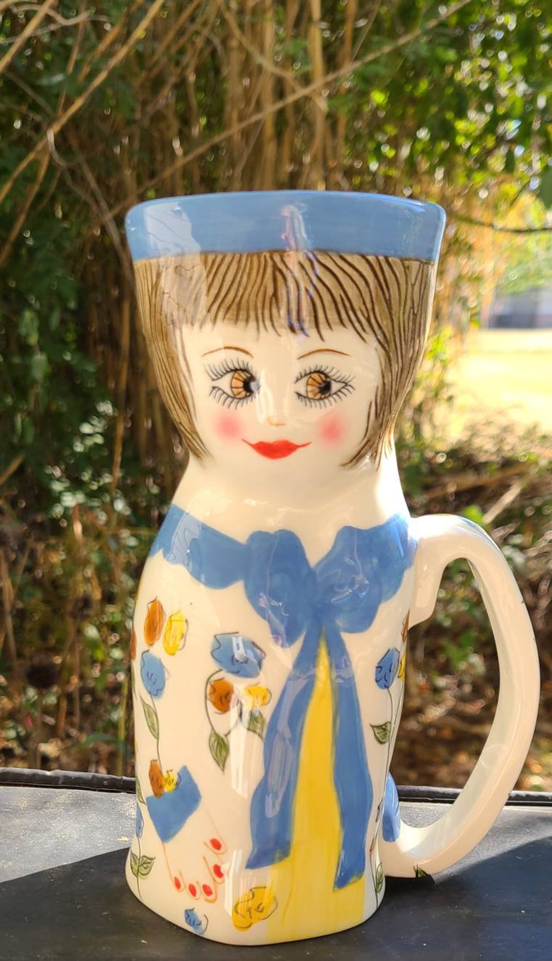 DECAF DORIS MUG Ganz Susan Paley Vintage Circa 2000 Pottery Art Vase - Etsy