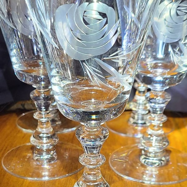 Etched Fostoria Rose Pattern - Etsy