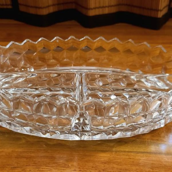 Crystal Divided Dish - Etsy