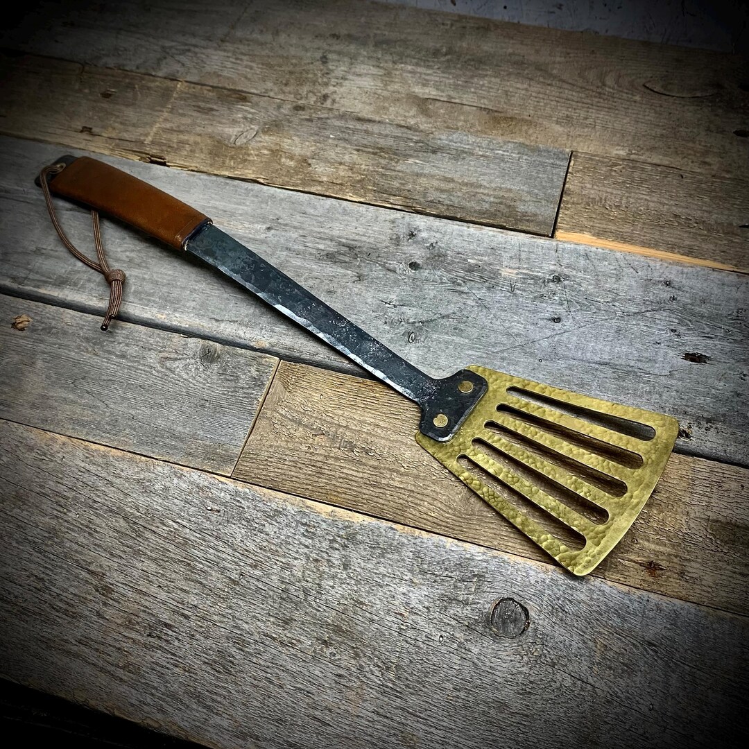 Hand Forged Brass & Steel BBQ Flipper - Etsy