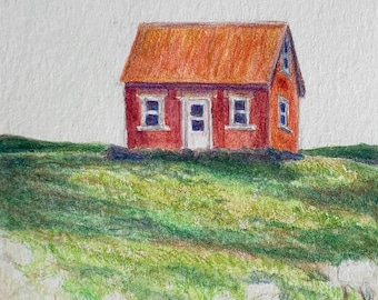 Old Country House Print, Reproduction Print, Watercolor Print, Old ...