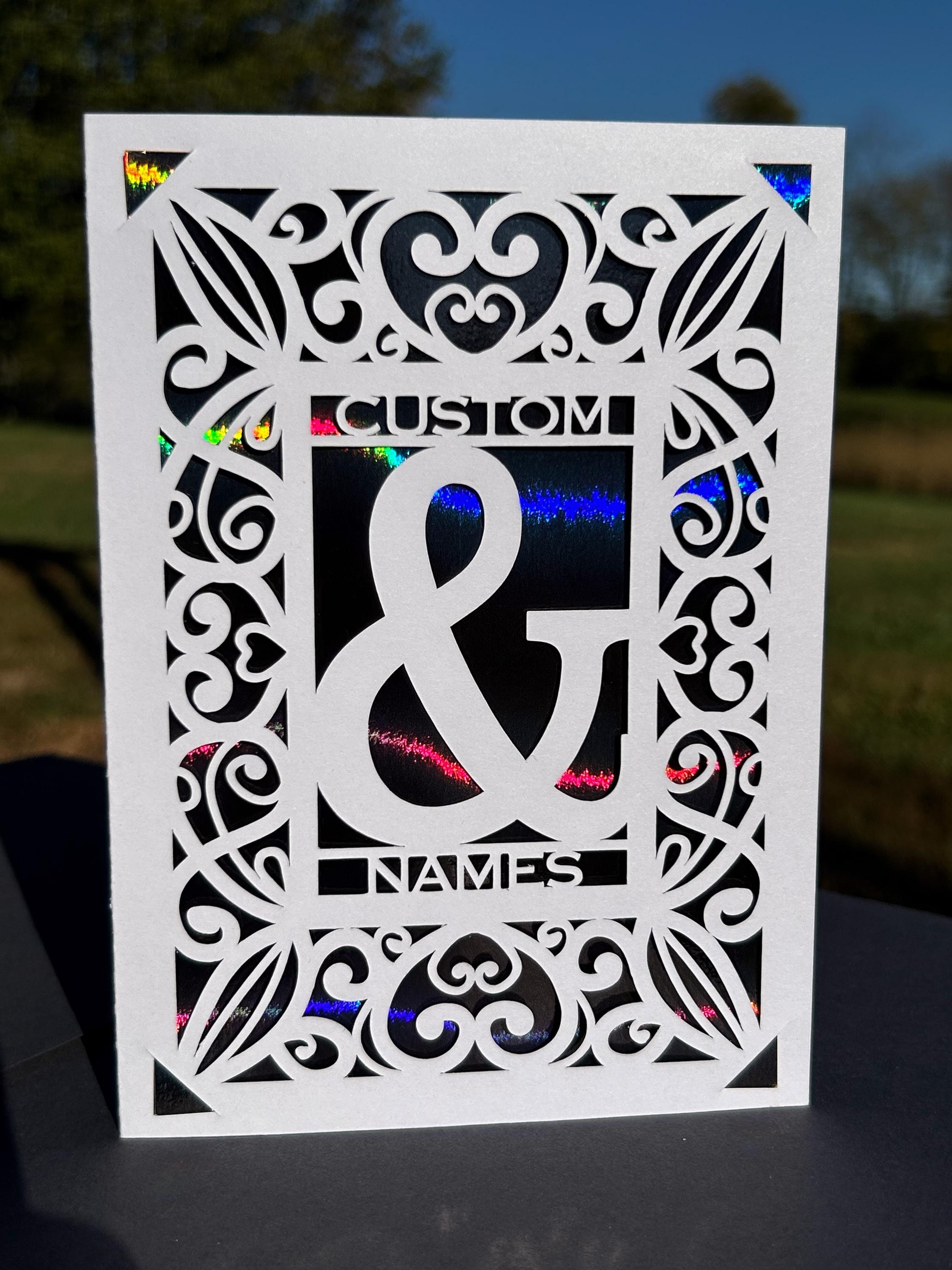Wedding Card Personalized Name Card for Engagement Custom Card ...