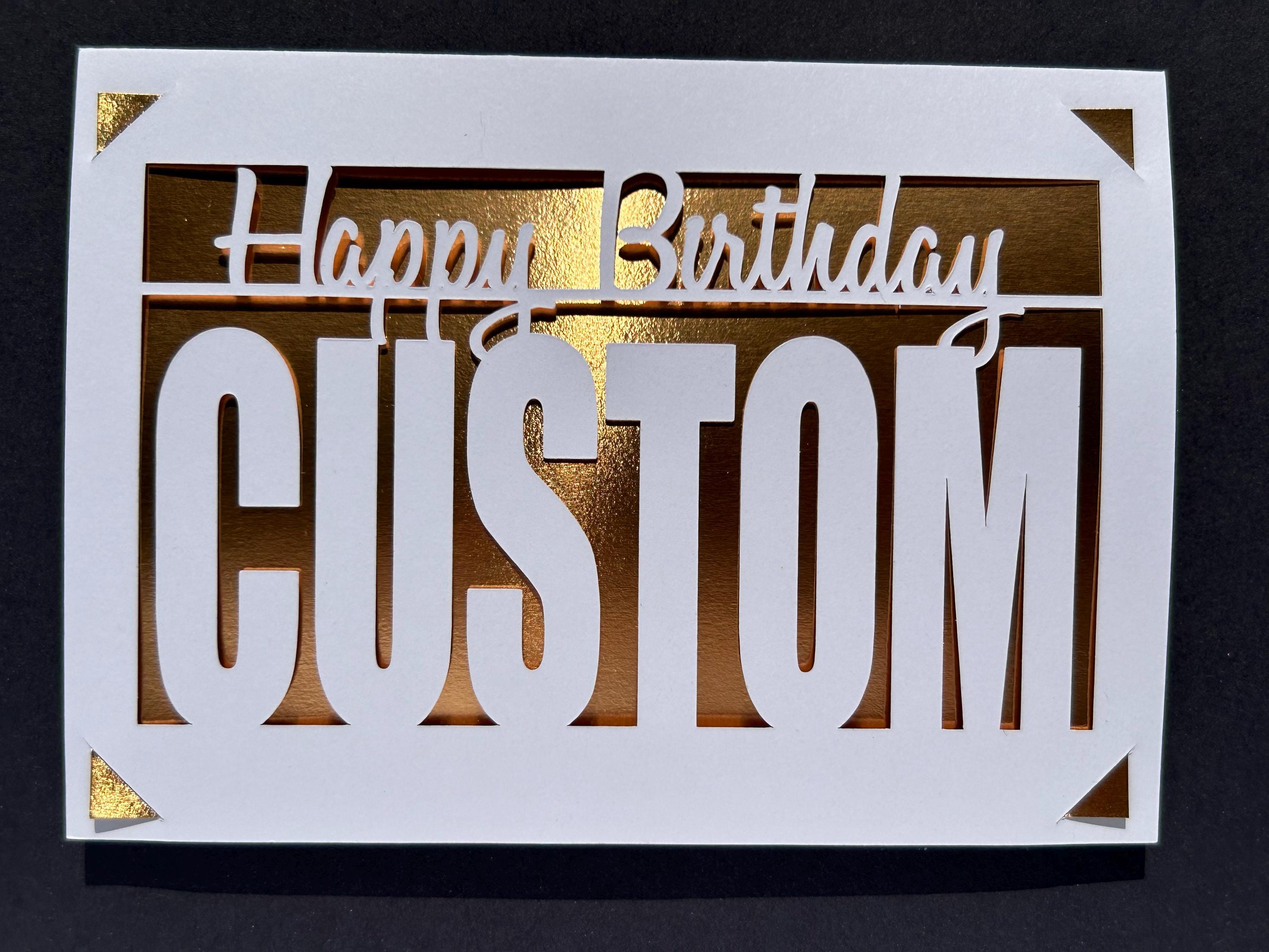 Personalized Birthday Card Custom Birthday Card Custom Name Card for ...