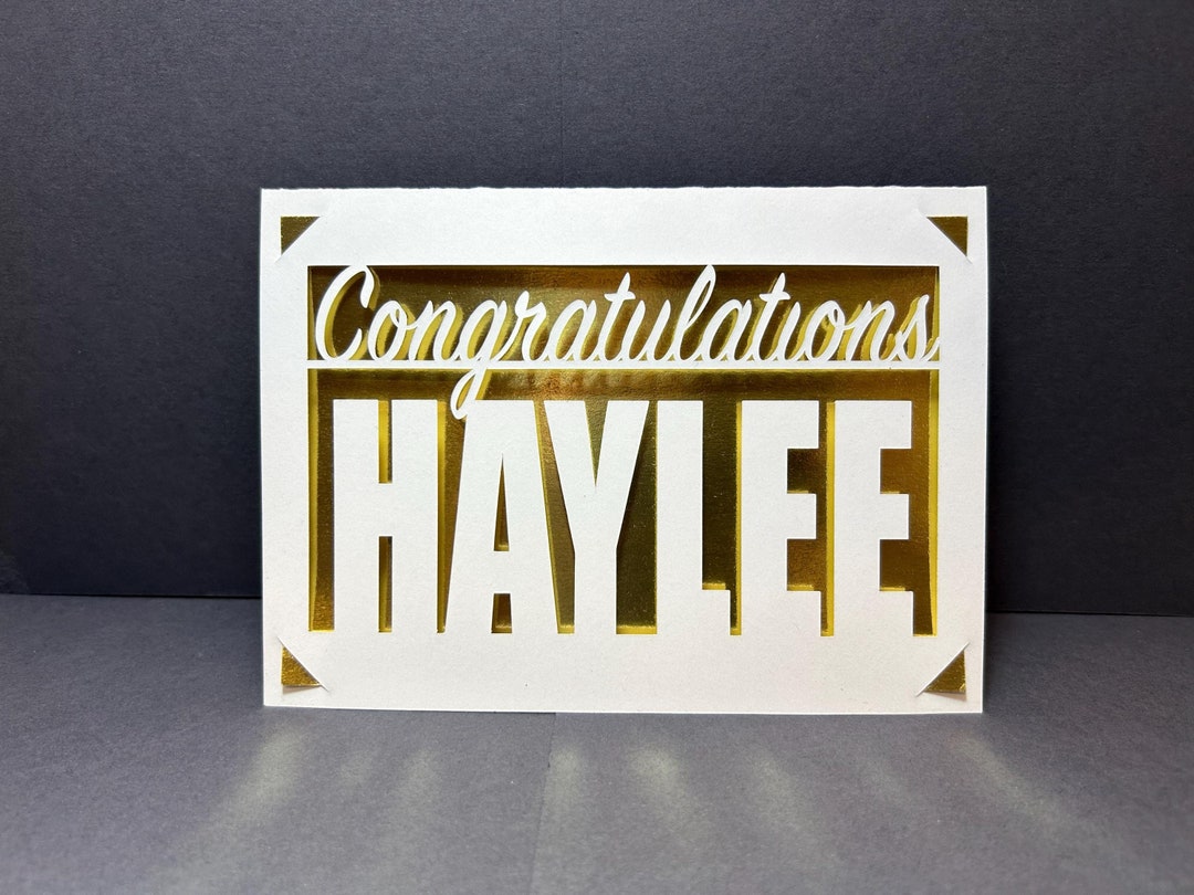 Congratulations Card Personalized Congratulations Card Customized With ...