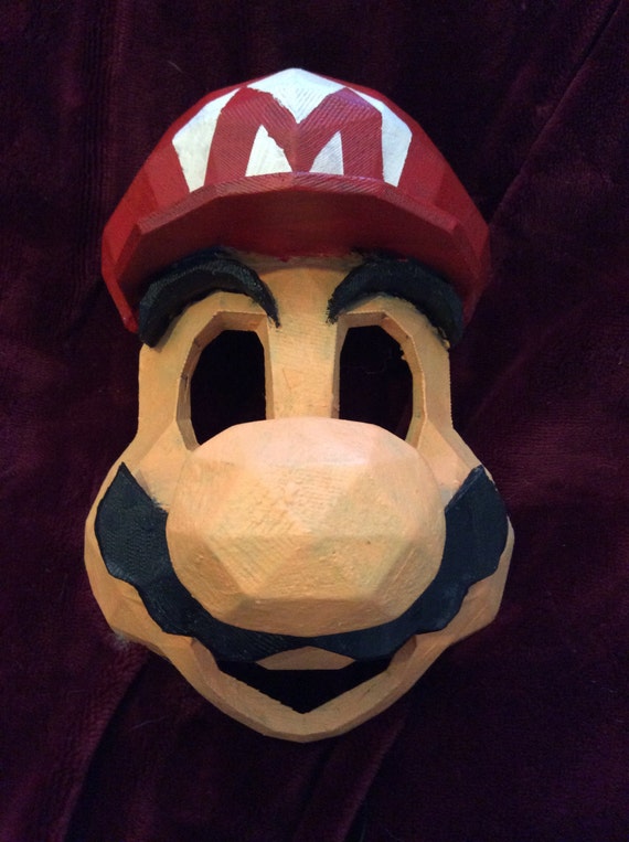 Máscara de Mario máscara de cosplay impreso en 3D y pintado | Etsy España
