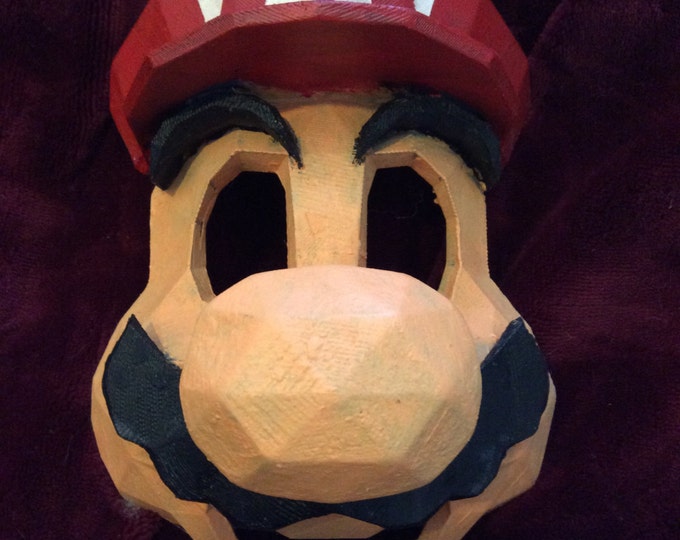 Mario Mask, Cosplay Mask, 3D Printed and Hand Painted - Etsy