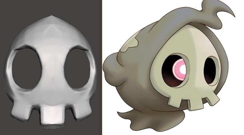 Duskull Mask, Pokemon Cosplay, Prop, 3D Printed Hand Painted - Etsy