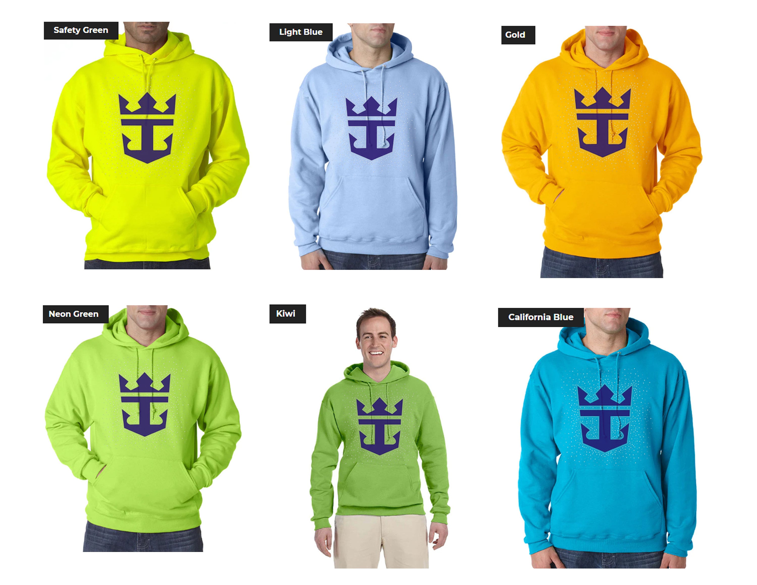 NEW!!! Rhinestone Crown & Anchor Sweatshirt *STUNNING* Royal Caribbean ...