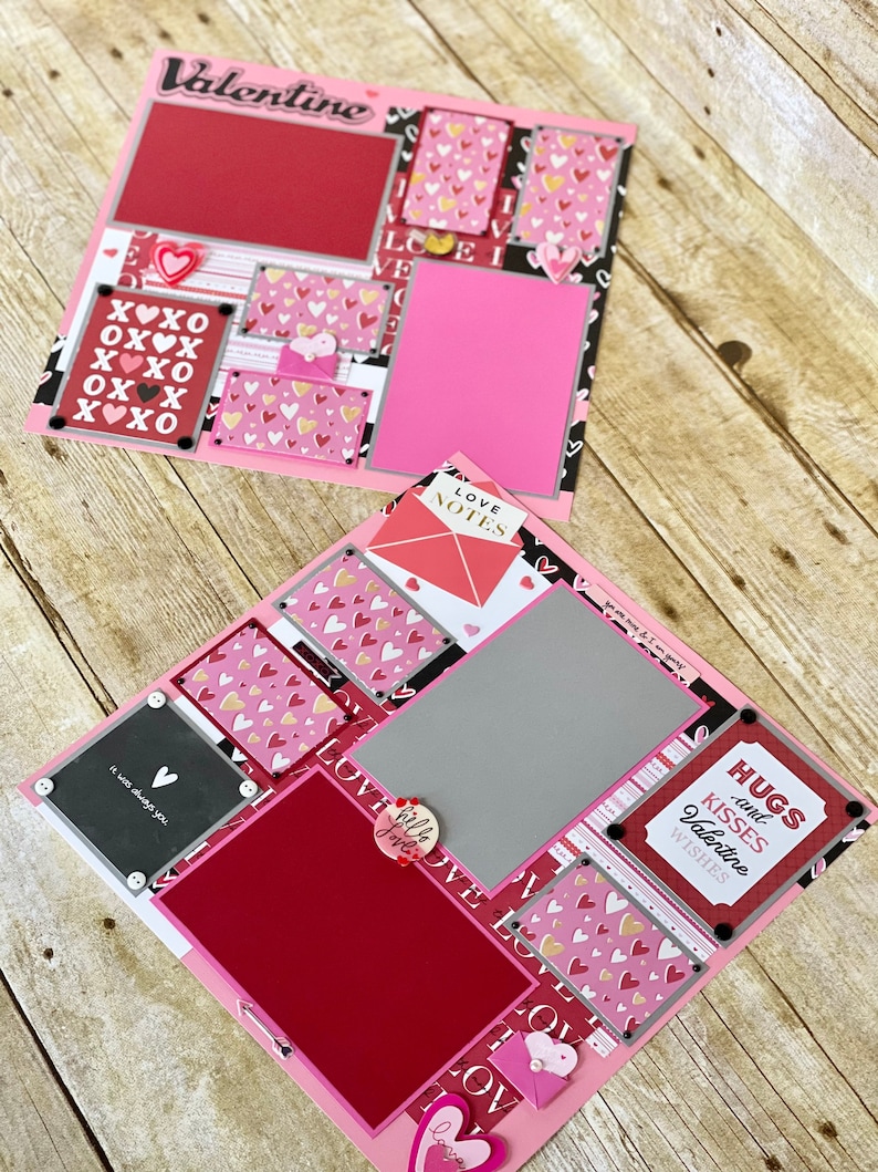 12x12 Valentines Day Scrapbook Pages - Etsy
