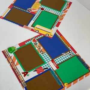 12x12 Boy / Girl 4th Grade Scrapbook Pages - Etsy