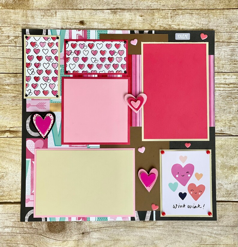 12x12 Valentine’s Day Scrapbook Pages - Etsy