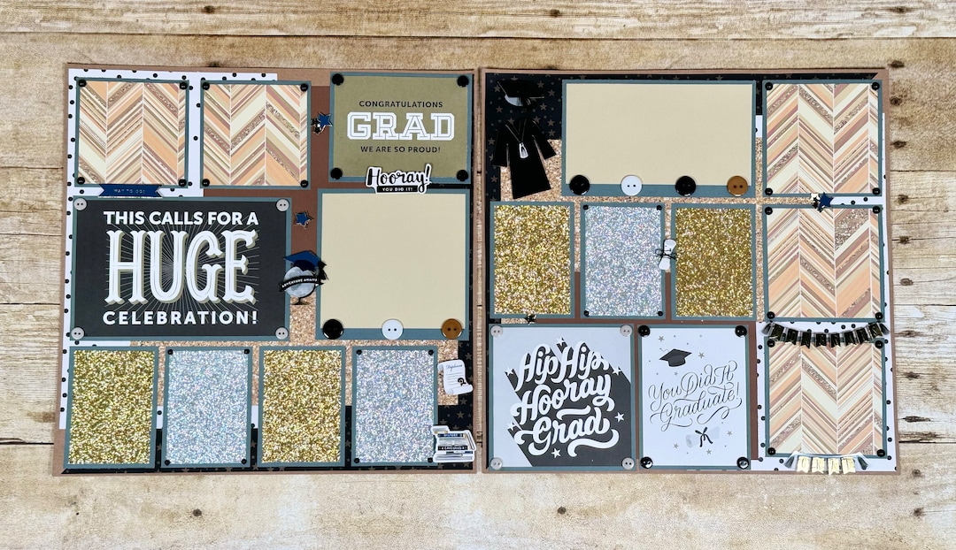 12x12 Graduation Scrapbook Pages - Etsy