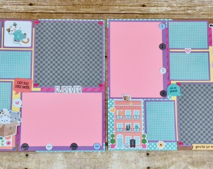 12x12 Cat Scrapbook Pages - Etsy