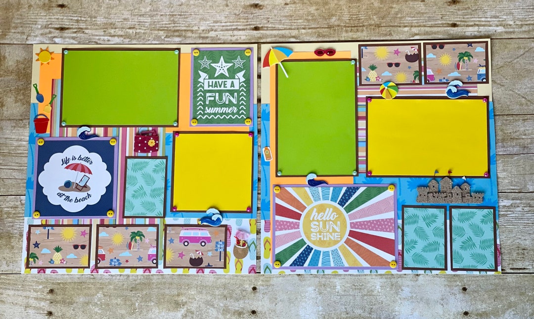 12x12 Vacation Scrapbook Pages - Etsy