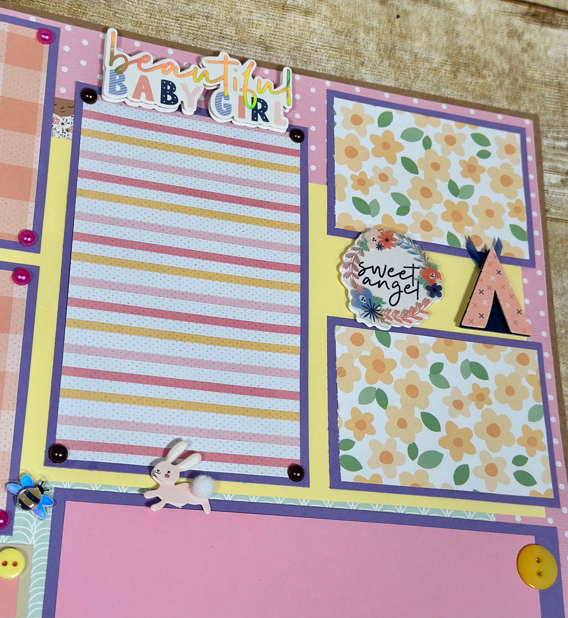 12x12 Baby Girl Scrapbook Pages - Etsy