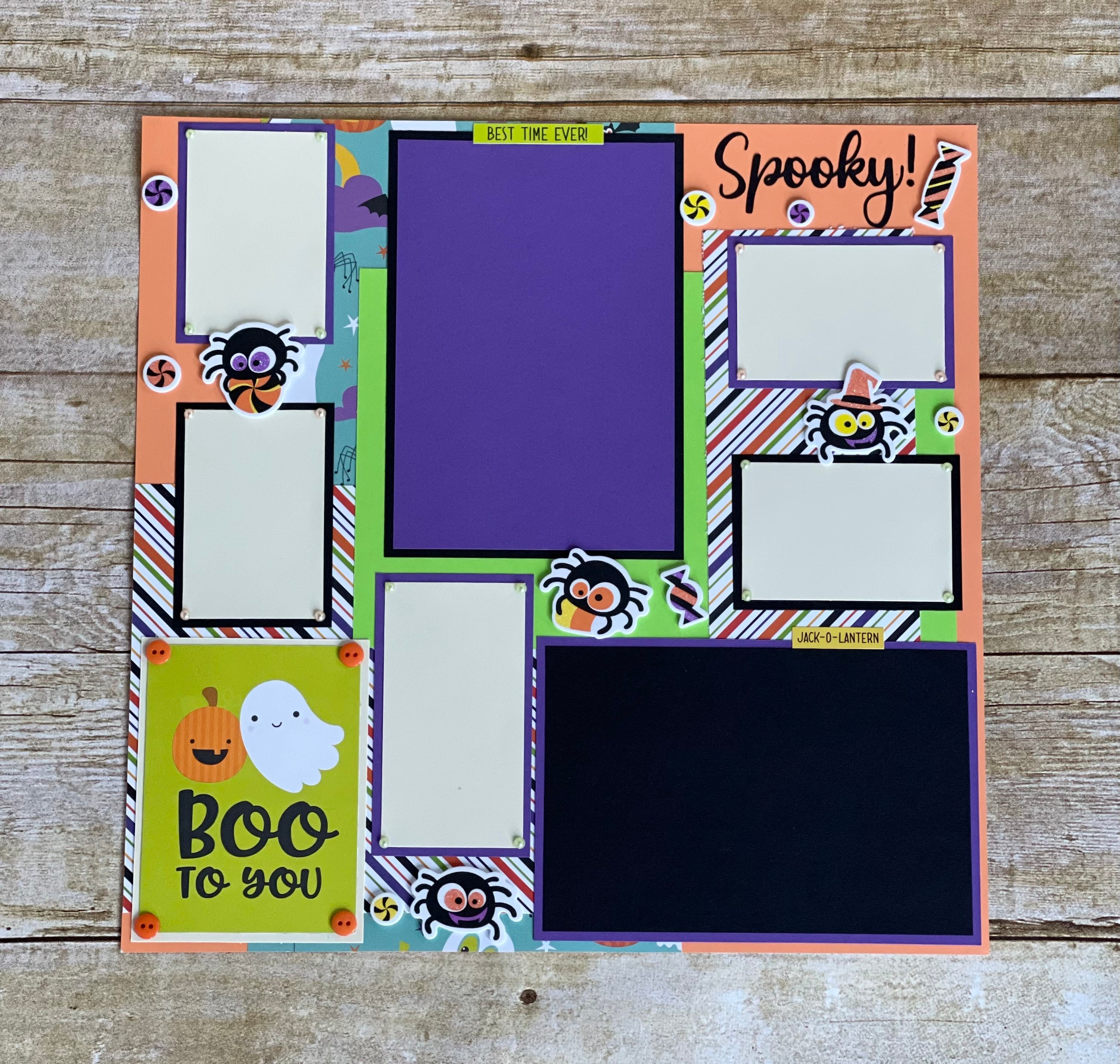 12x12 Halloween Scrapbook Pages - Etsy