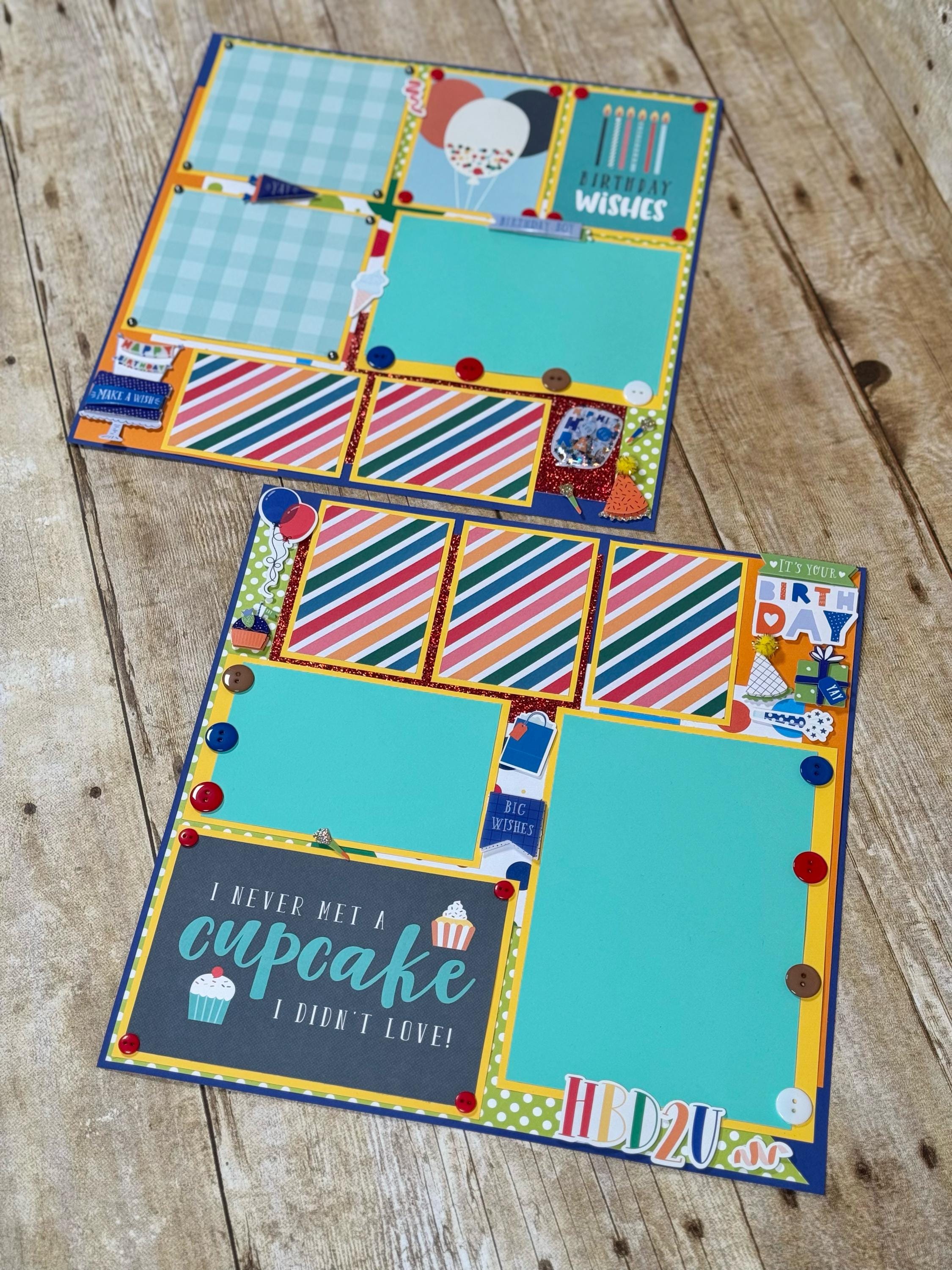 12x12 Birthday Scrapbook Pages - Etsy