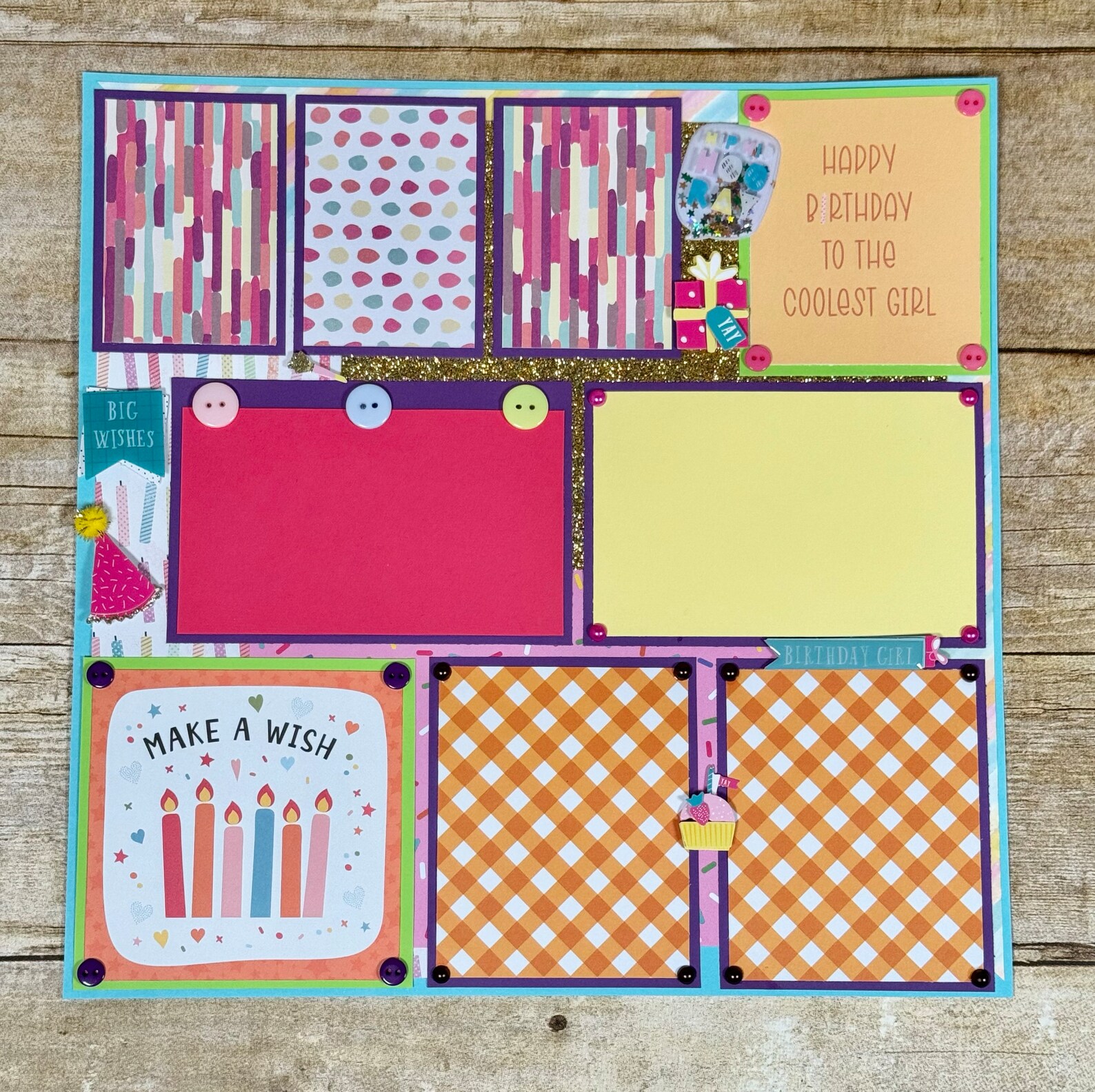 12x12 Birthday Girl Scrapbook Pages - Etsy