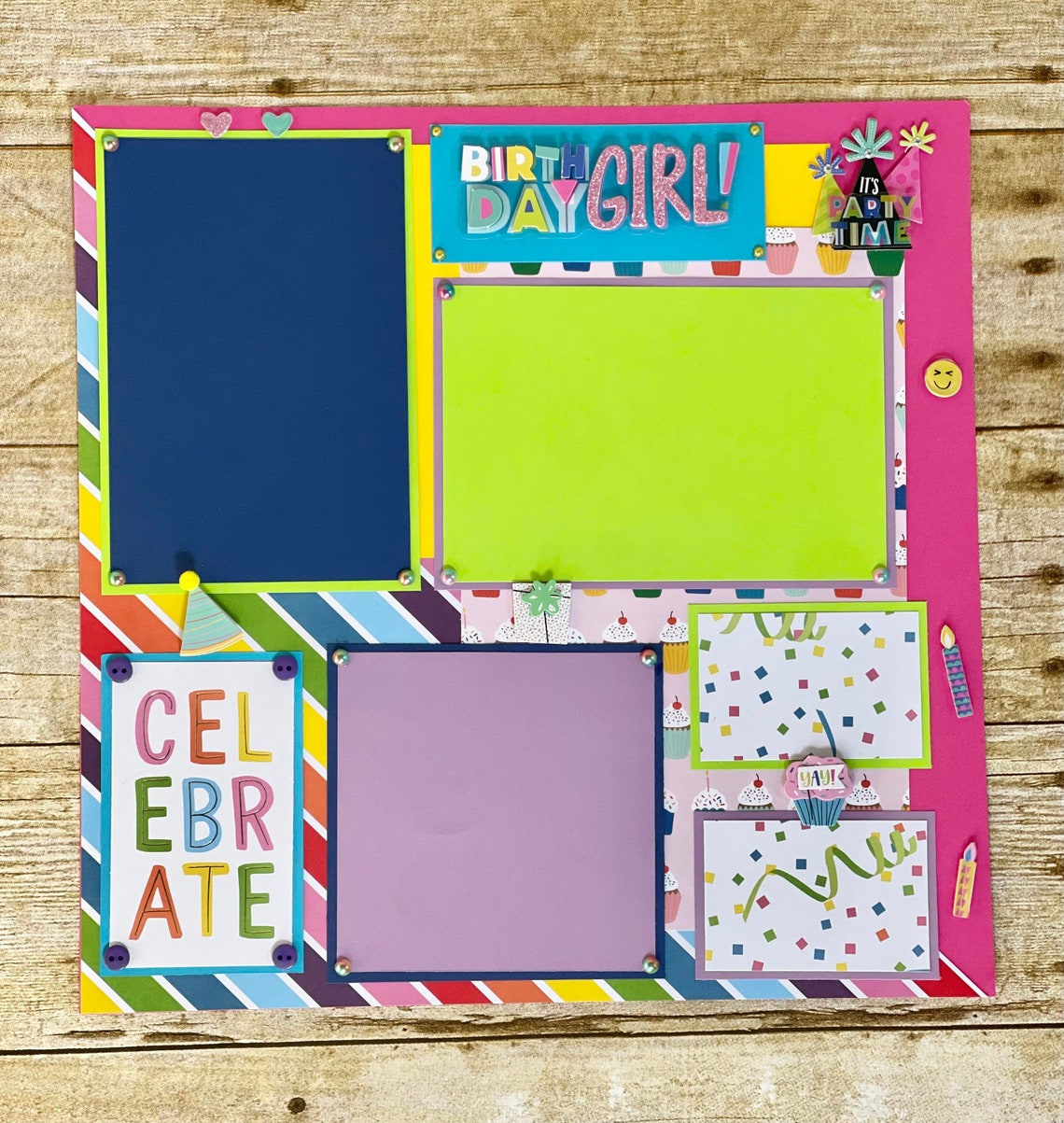 12x12 Birthday Scrapbook Pages - Etsy