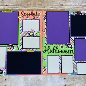 12x12 Halloween Scrapbook Pages - Etsy