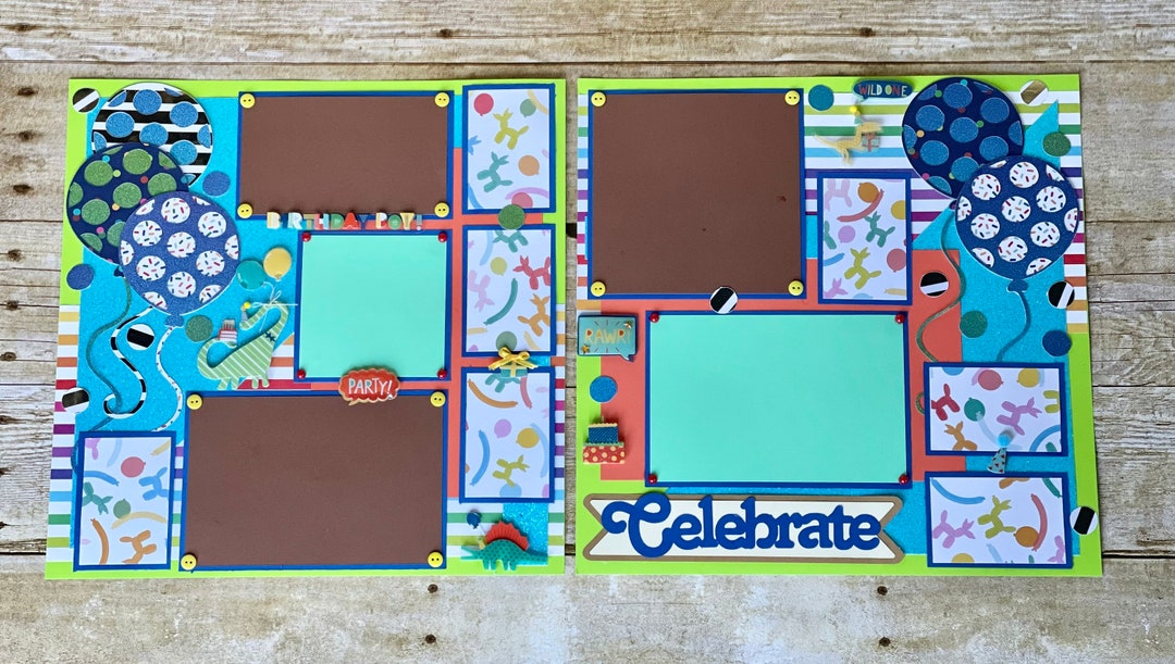 12x12 Birthday Scrapbook Pages - Etsy