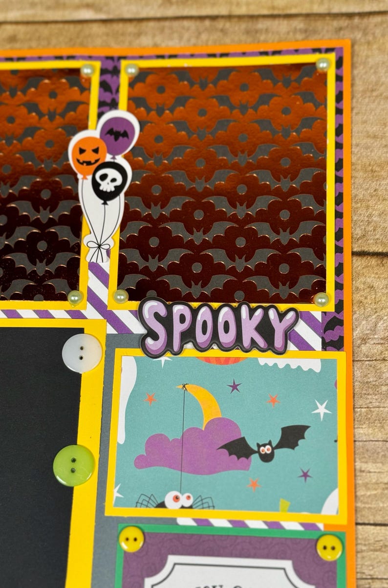 12x12 Halloween Scrapbook Pages - Etsy