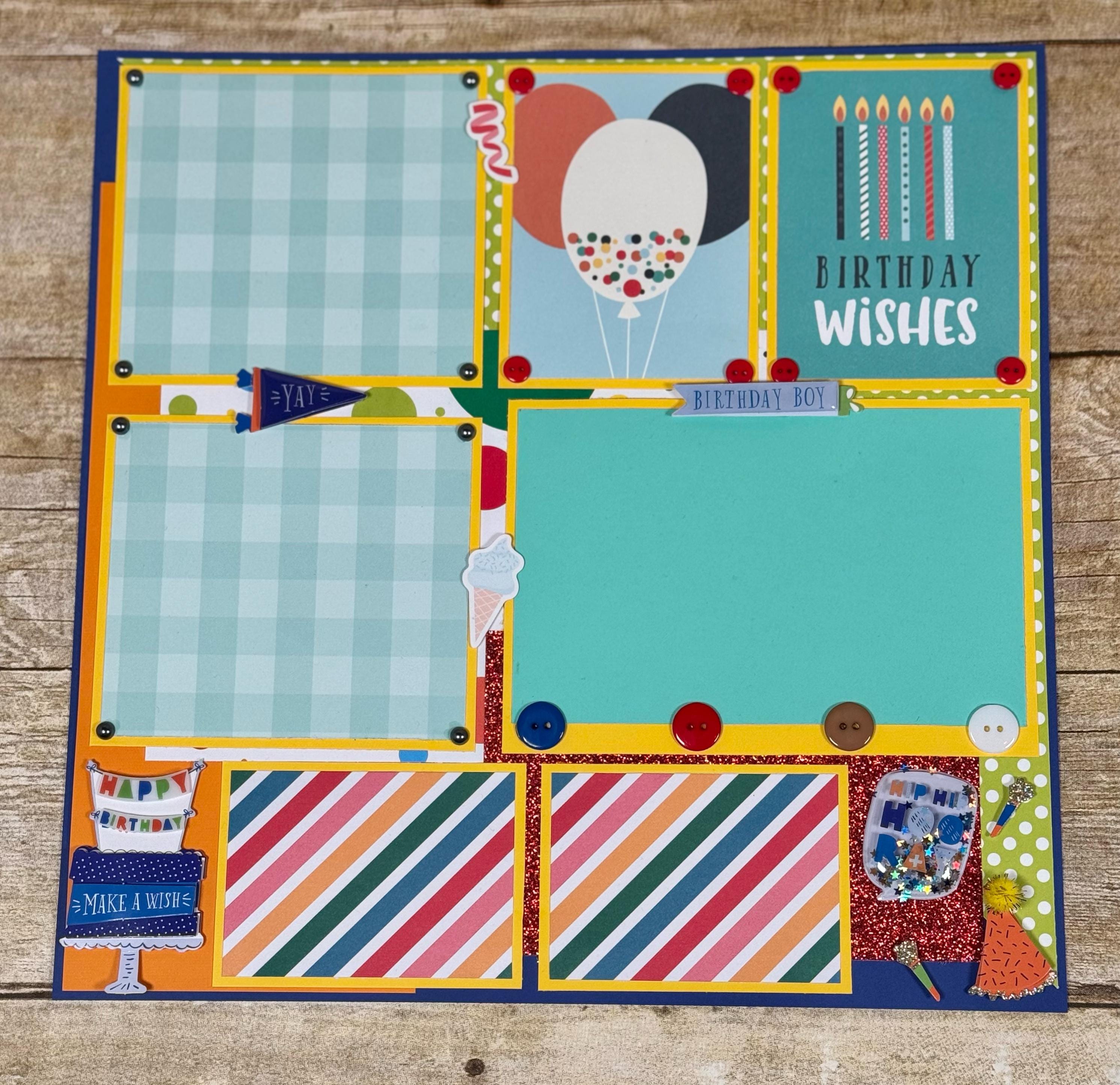 12x12 Birthday Scrapbook Pages - Etsy