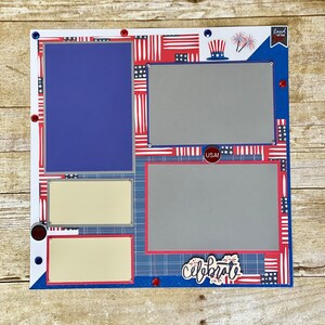 12x12 Independence Day Scrapbook Pages - Etsy