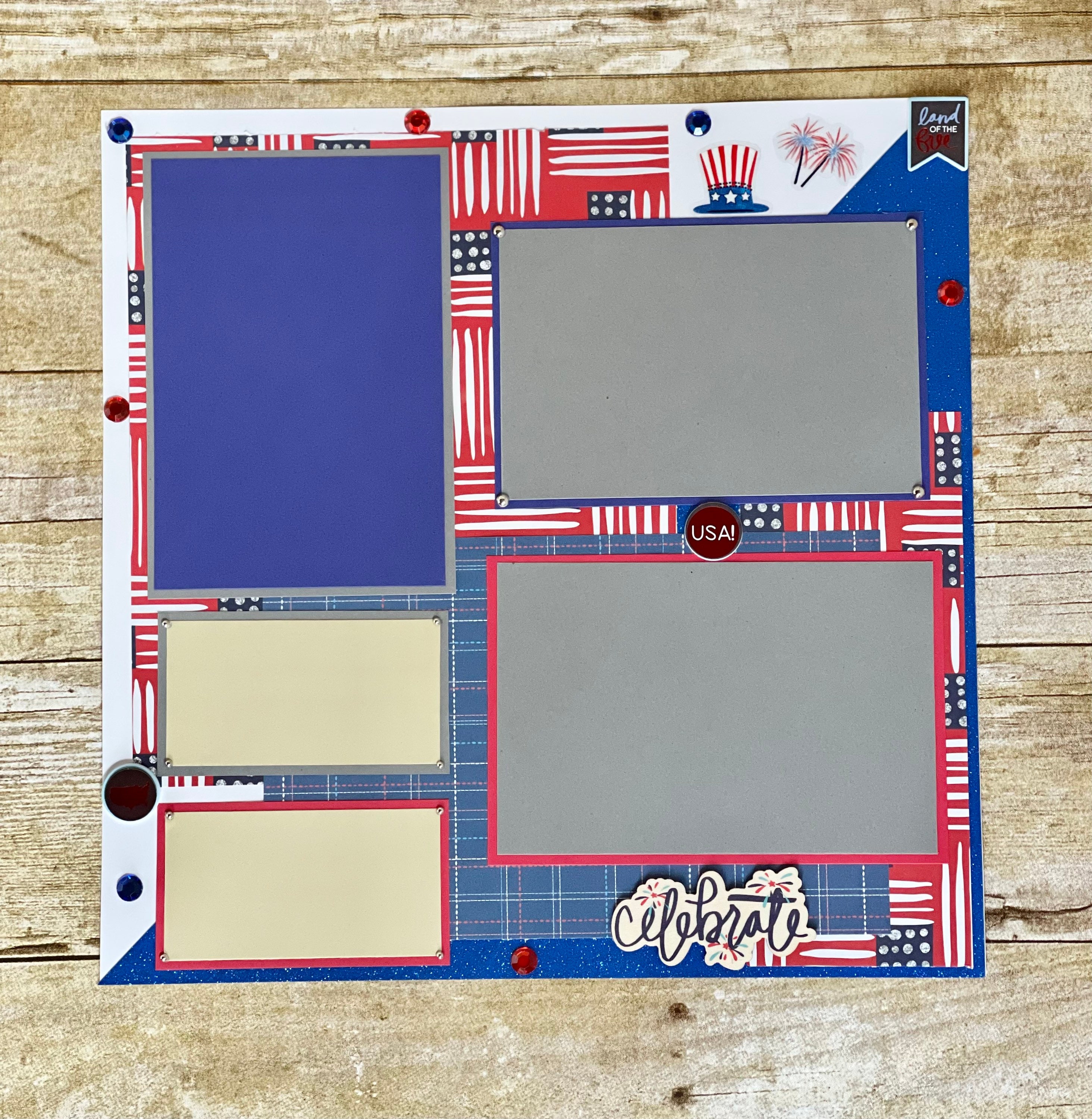 12x12 Independence Day Scrapbook Pages - Etsy