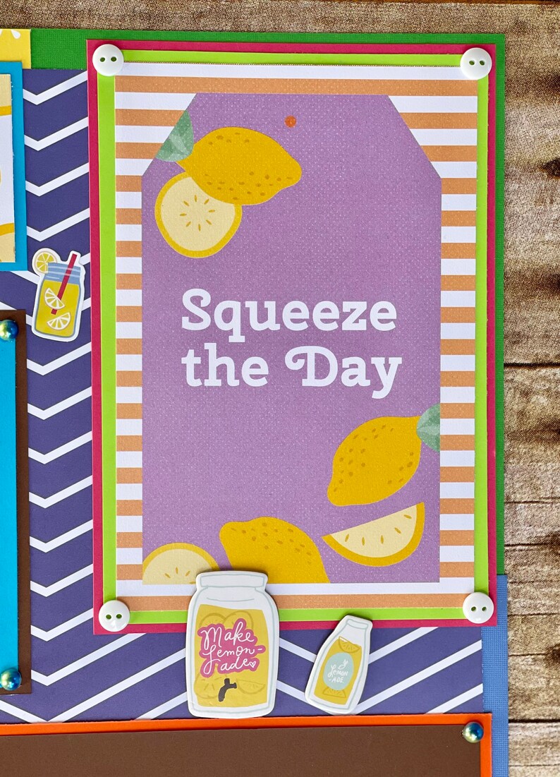 12x12 Summer/lemon Scrapbook Pages - Etsy