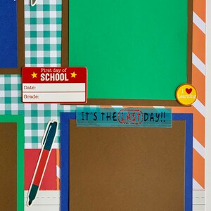 12x12 Boy / Girl 4th Grade Scrapbook Pages - Etsy
