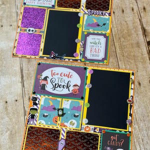 12x12 Halloween Scrapbook Pages - Etsy