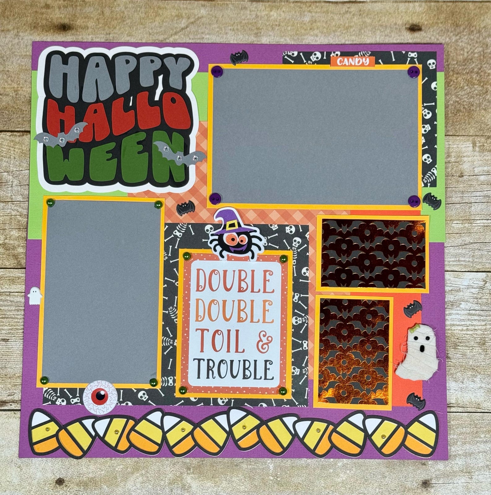 12x12 Halloween Scrapbook Pages - Etsy